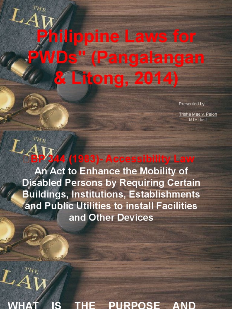 Philippine Laws For PWDs Report 1 | PDF | Accessibility | Bus