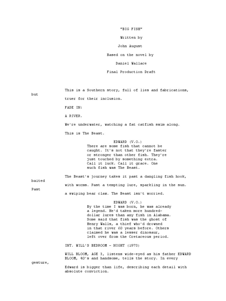 Big Fish - Script Movie (Eng) | PDF