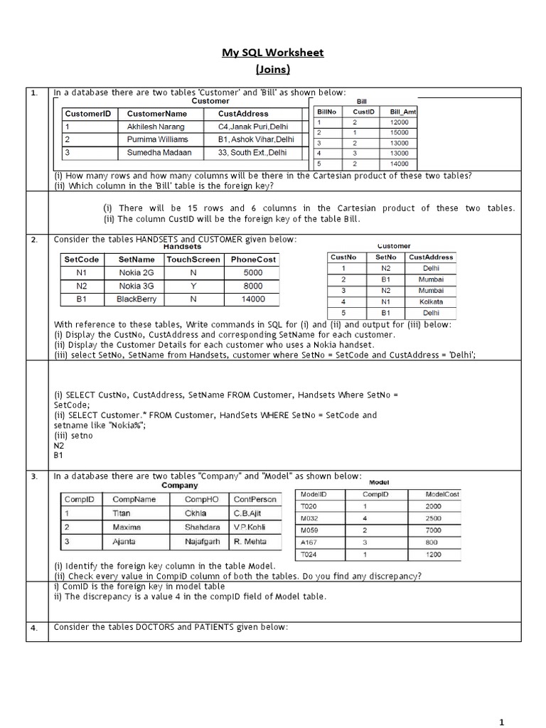 WK MySQL Joins - Ans | PDF | Table (Database) | Databases WK MySQL Joins - Ans | PDF | Table (Database) | Databases