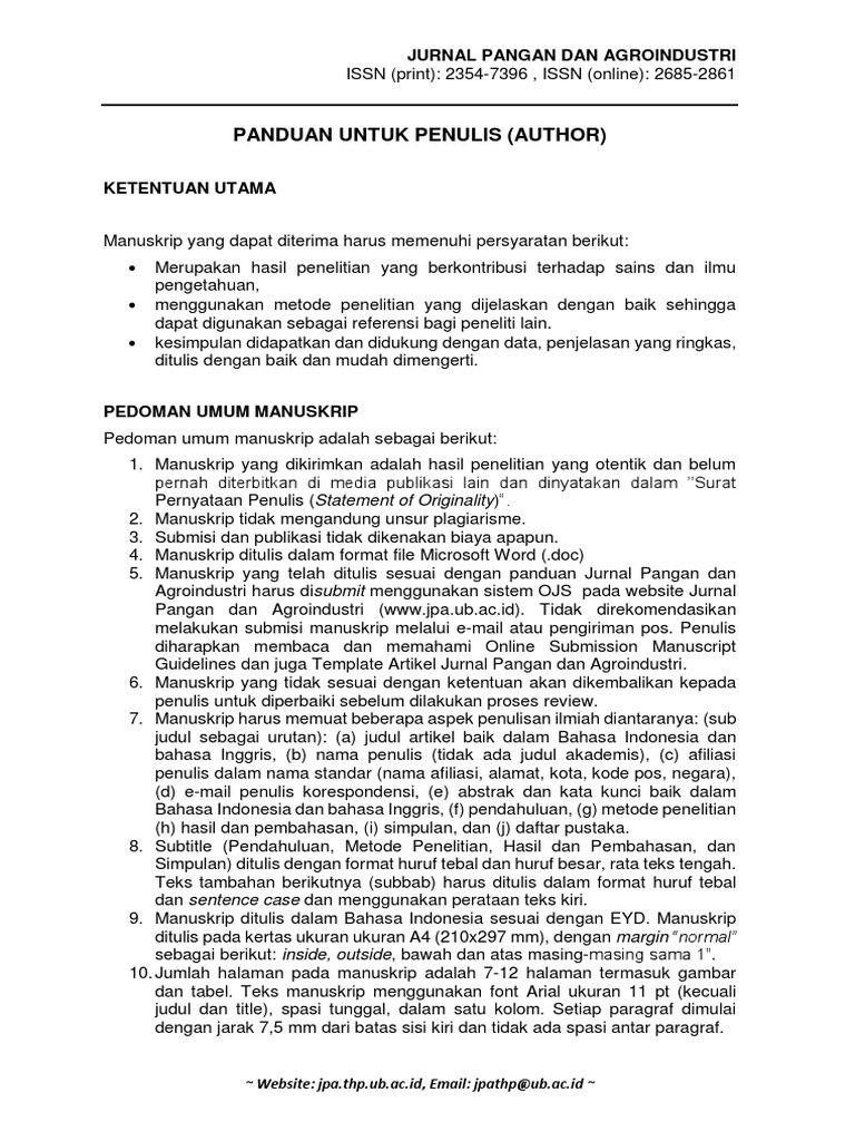 Panduan Penulis JPA | PDF