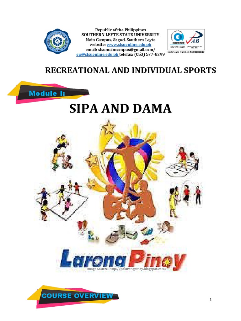 Sipa and Dama: Recreational and Individual Sports | PDF | Competitive ...