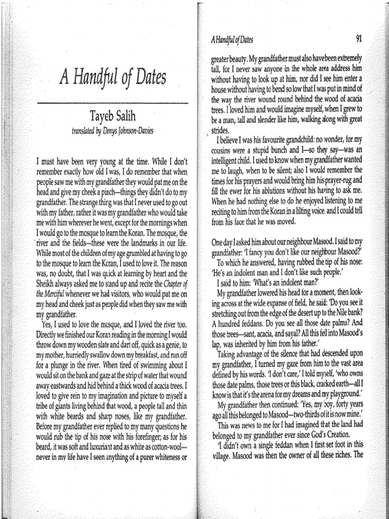 A Handful of Dates by Tayeb Salih | PDF