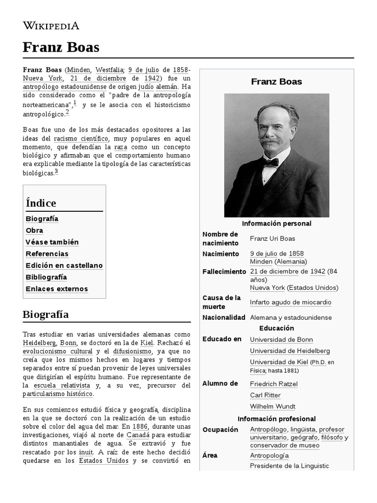 Franz Boas | PDF | Science | Antropología