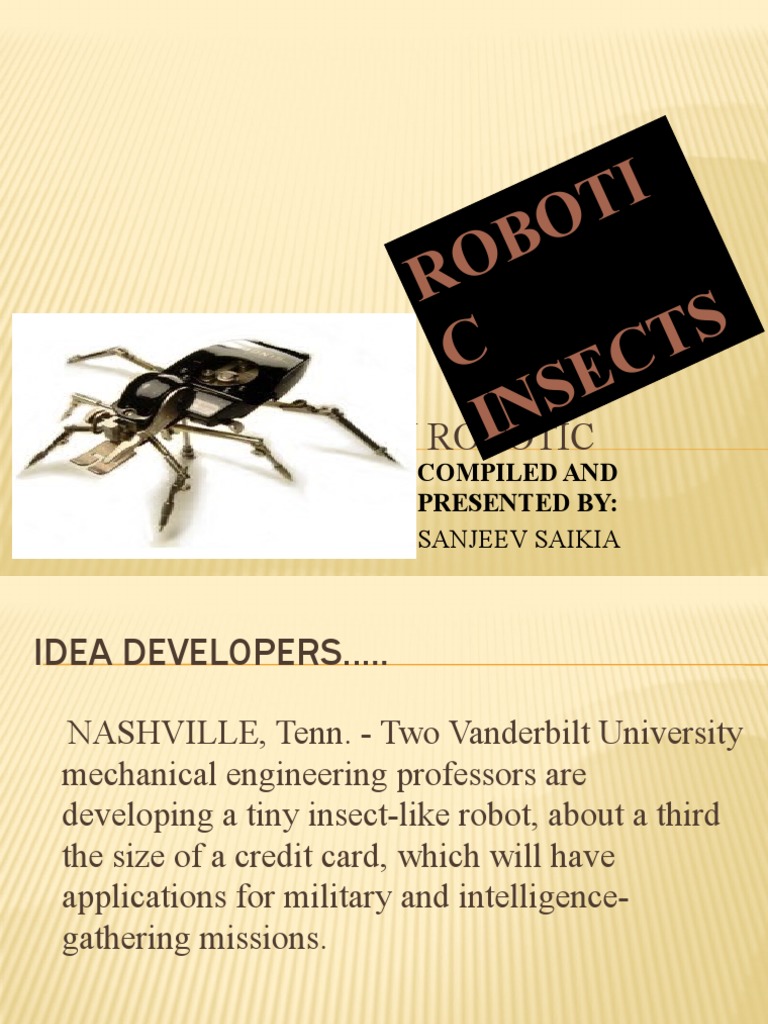 Robotic Insects for Military Applications | PDF