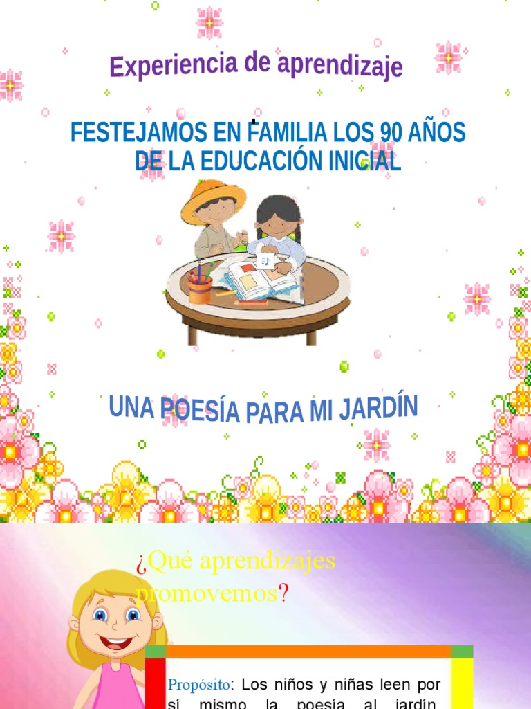 Poesía para el Jardín Inicial | PDF