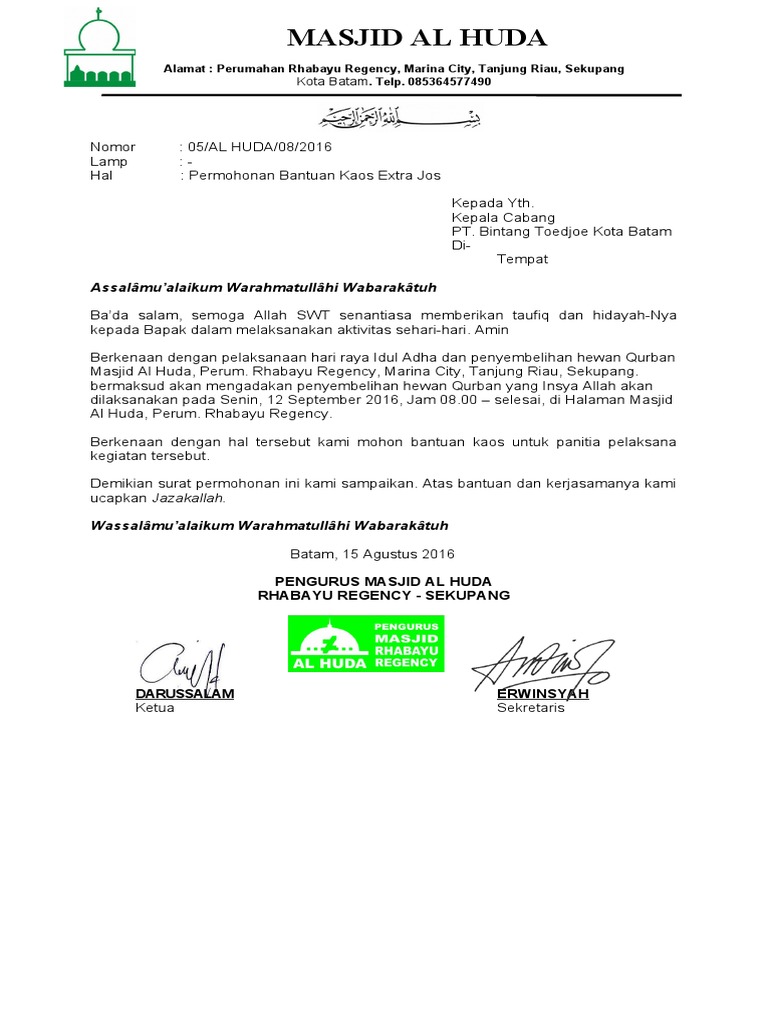 Kop Masjid Al Huda | PDF