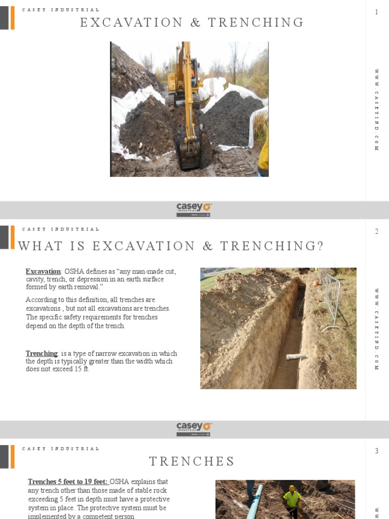 Excavations and Trenching | PDF | Trench | Soil
