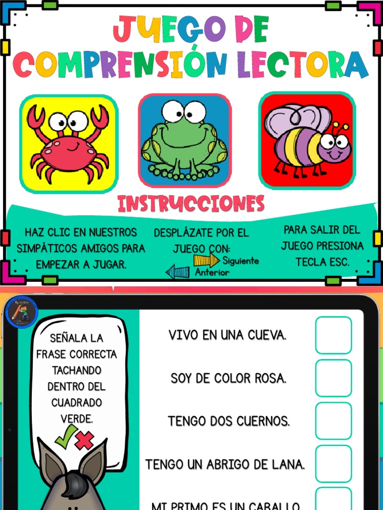 Juego de Comprension Lectora Los Animales Plastificar | PDF | Aves ...