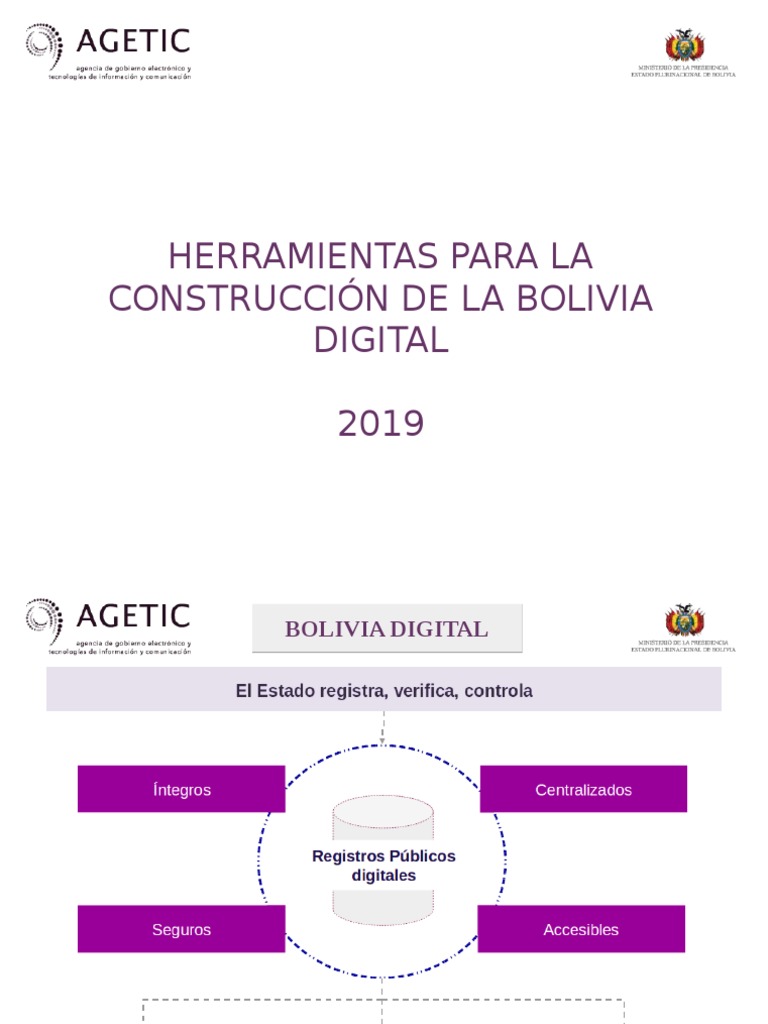 AGETIC. Herramientas Bolivia Digital v5 | PDF | Tecnología de ...