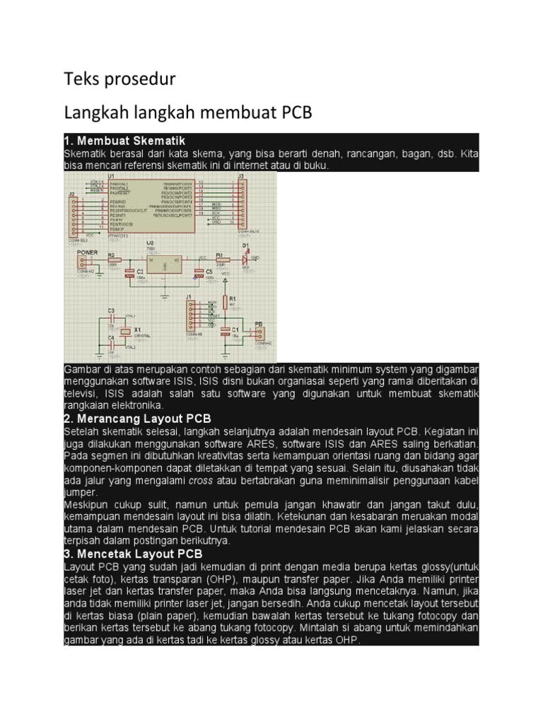 Langkah-langkah Membuat PCB Manual | PDF