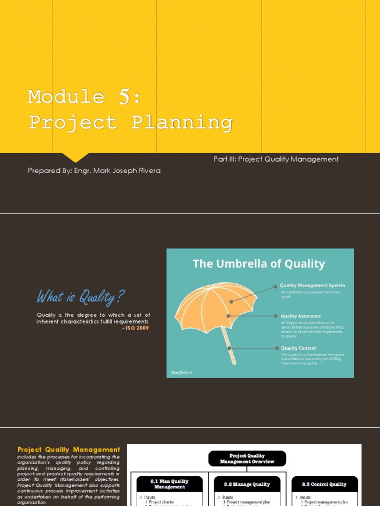 Project Quality Management: Key Concepts and Tools | PDF | Project ...