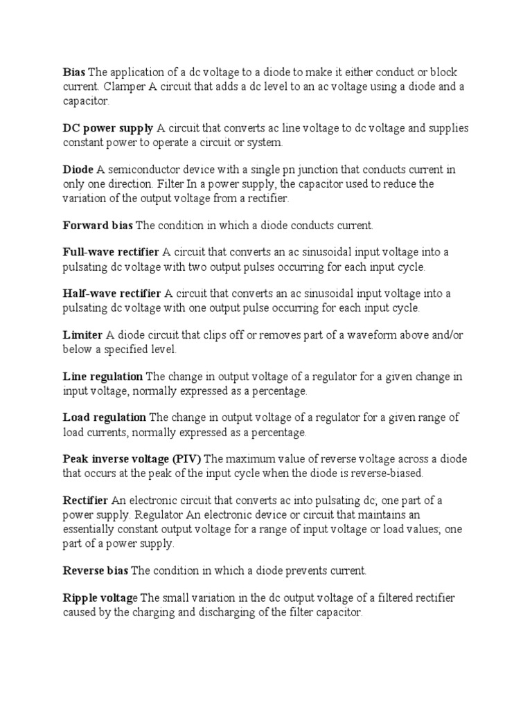 ELECS M3M4 FAs | PDF | Rectifier | Diode