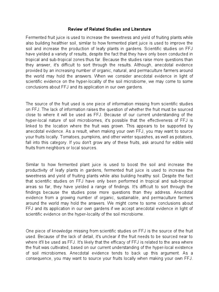 Review of Related Studies and Literature | PDF | Landfill | Fertilizer