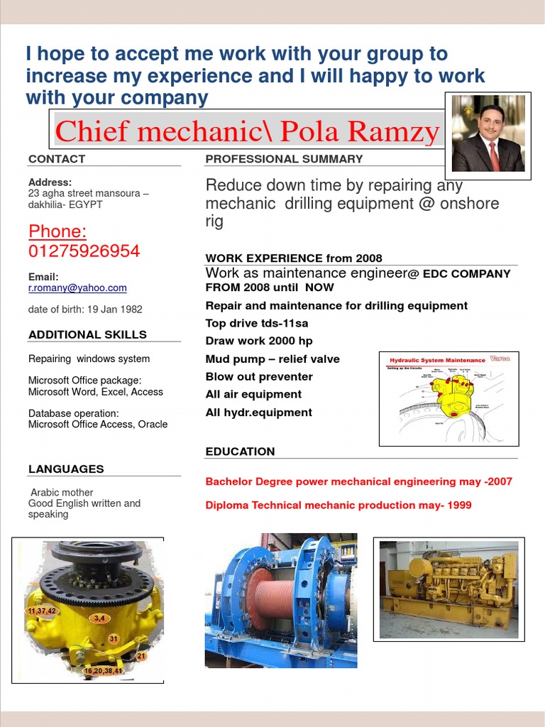 Chief Mechanic/ Pola Ramzy | PDF