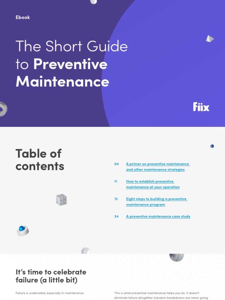 The Short Guide to Establishing an Effective Preventive Maintenance ...