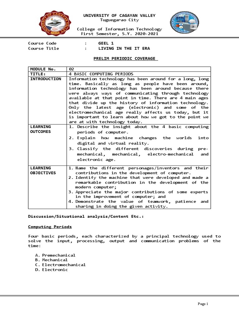 Module 2 Living in The IT Era | PDF | Writing | Computing