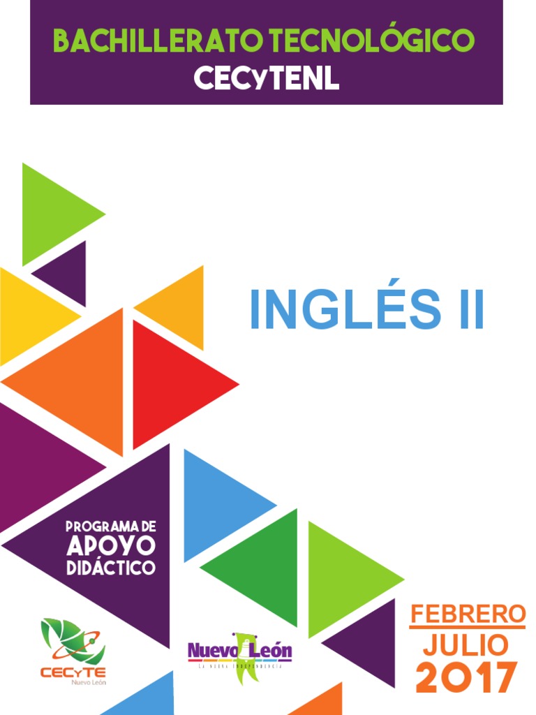 Inglés Ii 2017 Pdf Segundo Lenguaje Comunicación