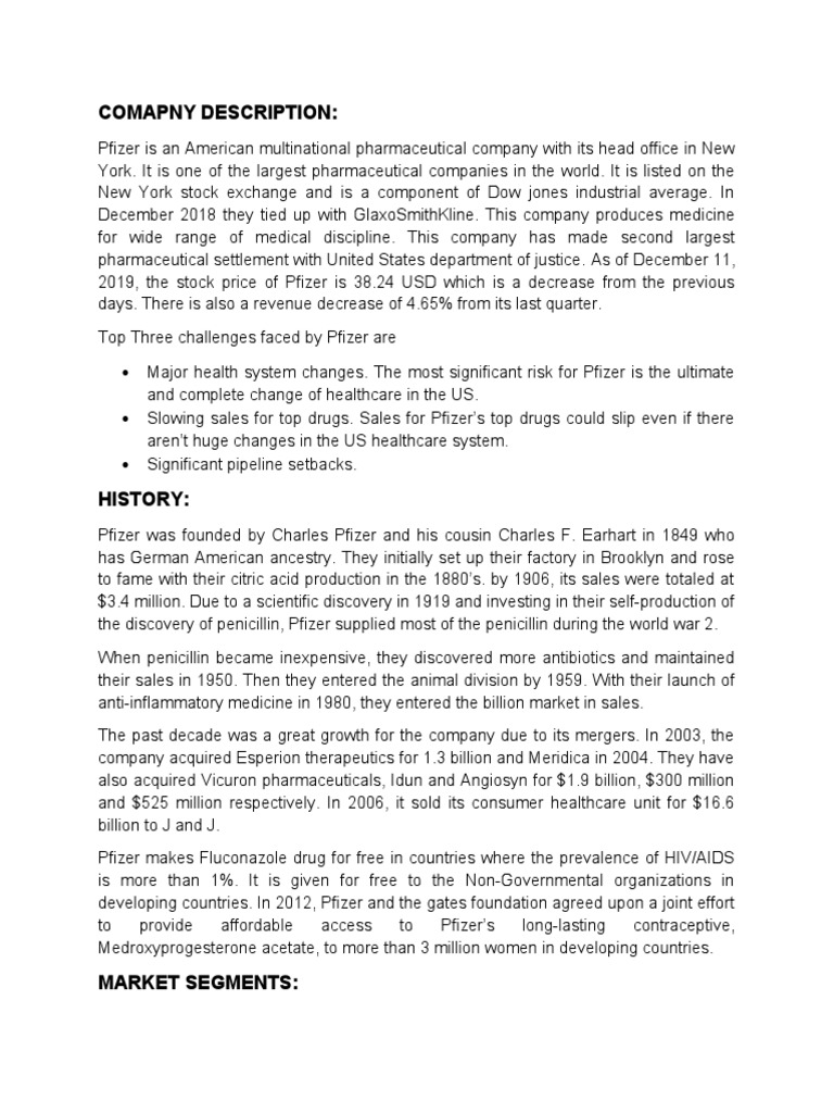 Pfizer Portfolio | PDF | Pfizer | Return On Equity