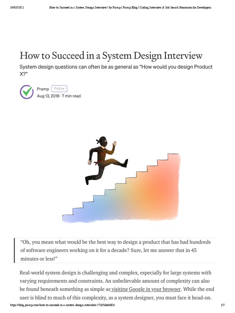 How To Succeed in A System Design Interview | PDF | Career & Growth ...