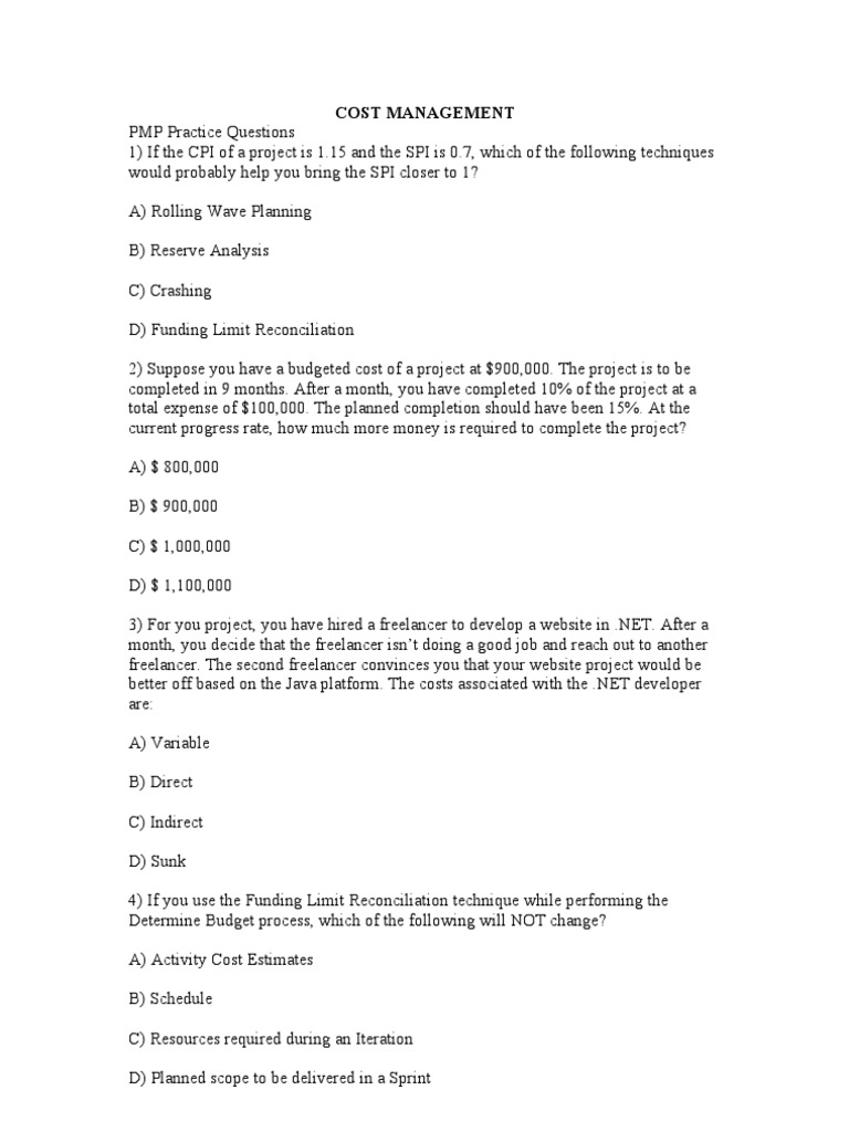 Cost Management | PDF | Project Management | Business