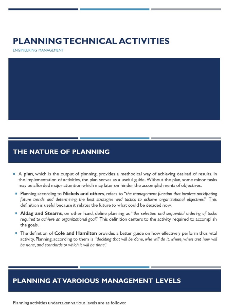 Chapter 3 - Planning Technical Activities | PDF