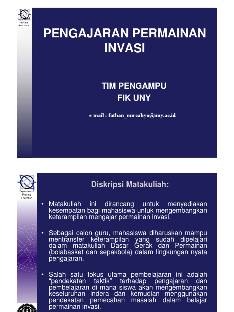 MK Pembelajaran Permainan Invasi | PDF