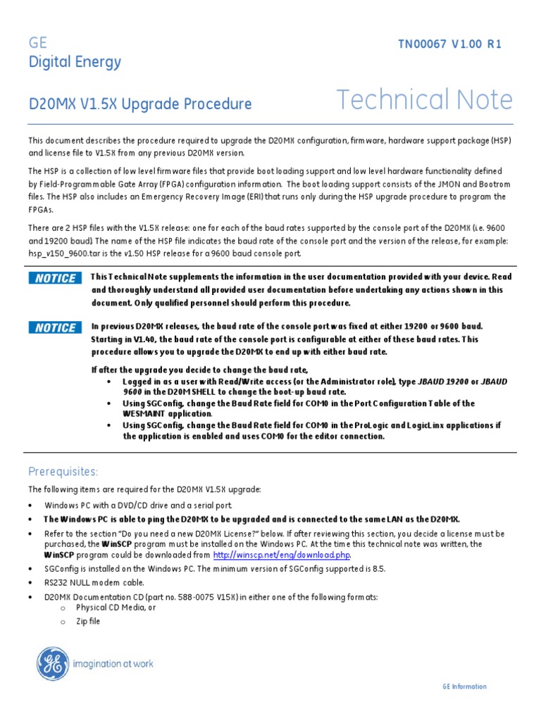 TN0067 D20MX V15X Upgrade Procedure V100 R1 | PDF | Booting | Dialog Box