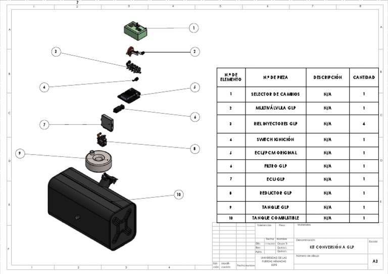 Lámina Kit Conversión A GLP | PDF | Science | Tecnología (general)