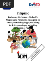 5 Halimbawa NG Lantay Na Pangungusap | PDF