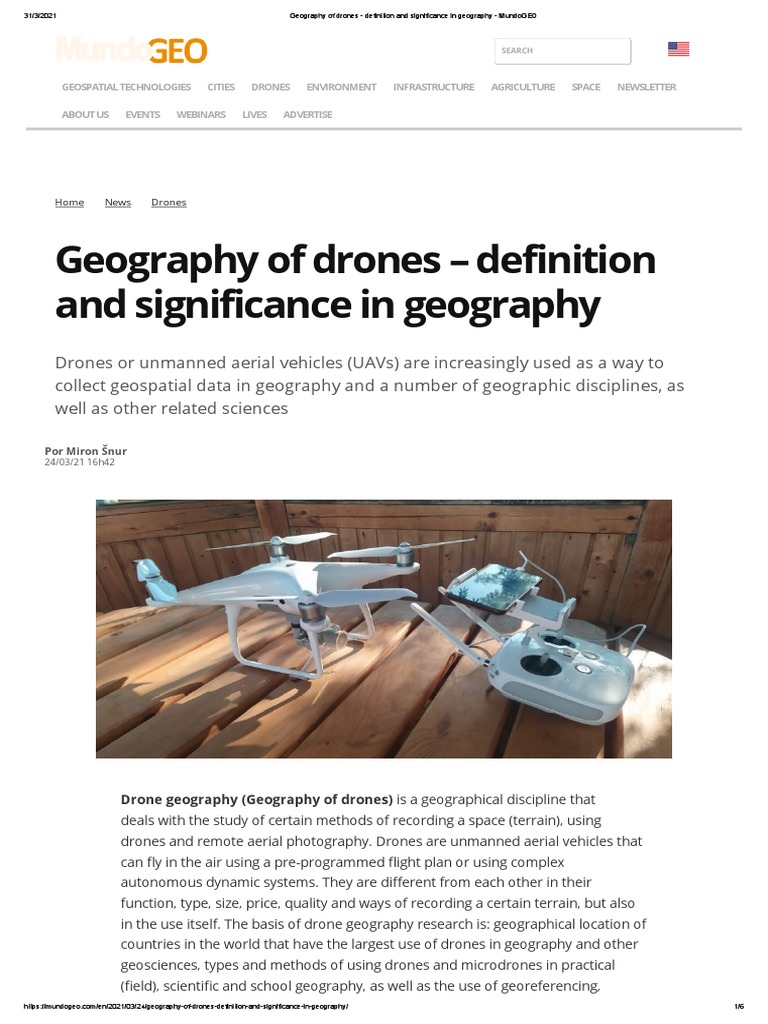 Geography of Drones - Definition and Significance in Geography ...