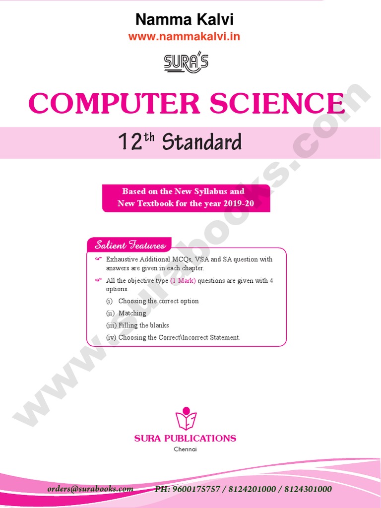 Namma Kalvi 12th Computer Science Chapter 1 To 6 Sura Guide em 214937 ... Namma Kalvi 12th Computer Science Chapter 1 To 6 Sura Guide em 214937 ...