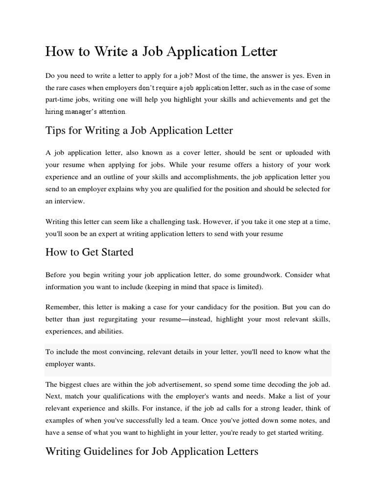 Job Application Letter Material | PDF | Résumé | Communication