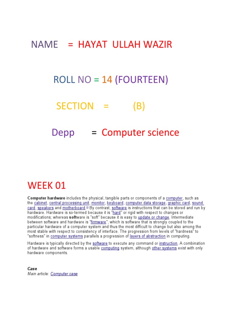 Hayat Ullah Lab Work | PDF | Html Element | Computer Hardware