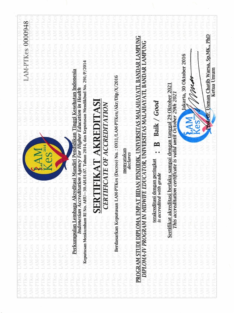 Sertifikat Akreditasi d4 Kebidanan | PDF
