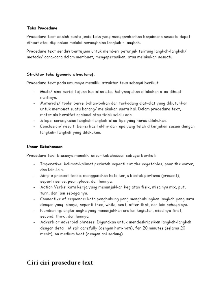 Teks Procedure | PDF