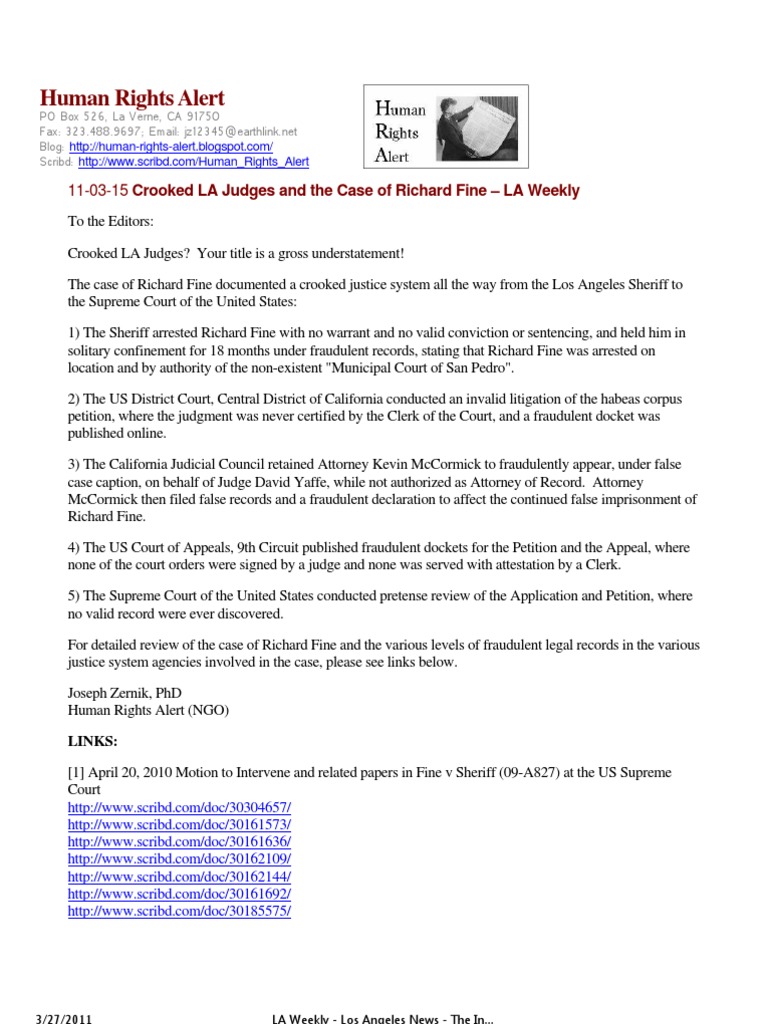 11-03-15 Crooked LA Judges and The Case of Richard Fine - LA Weekly ...