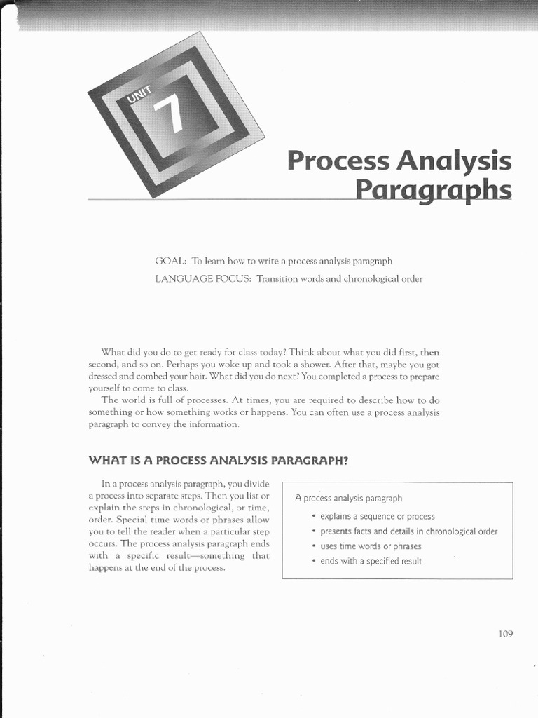 Process Analysis Paragraphs | PDF | Sat | Paragraph