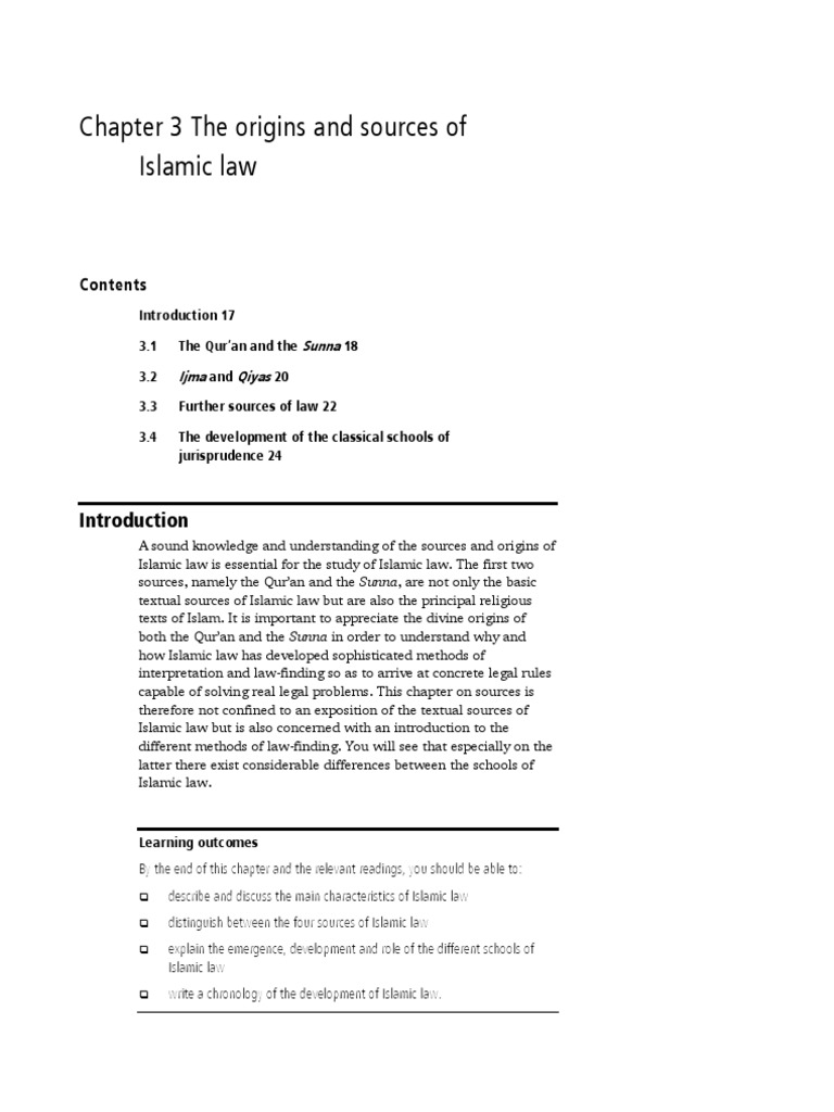 Sources of Islamic Law | PDF | Hadith | Shia Islam