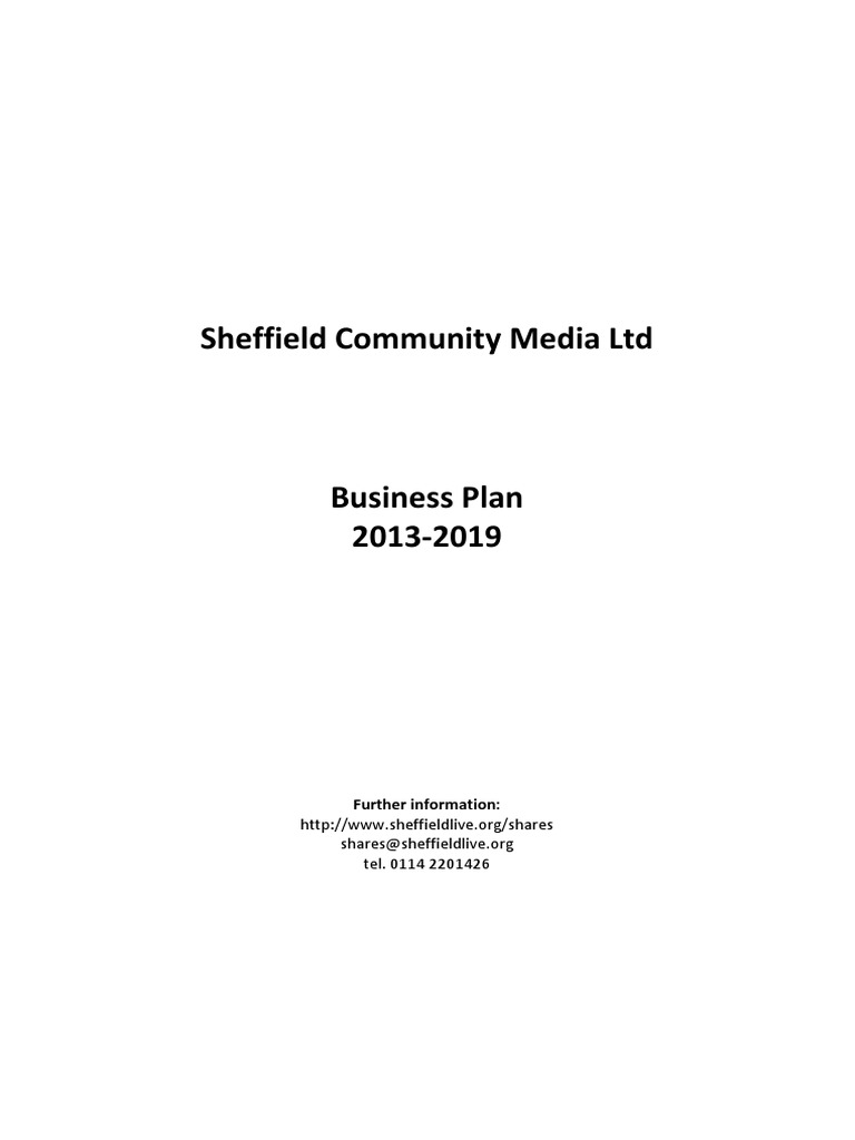TV Channel Business Plan Sample 1 | PDF | Sheffield | News