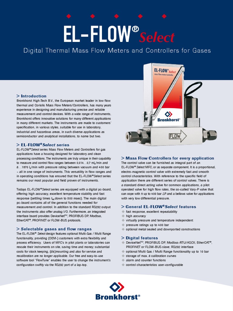EL FLOW Select - EN | PDF | Flow Measurement | Gases