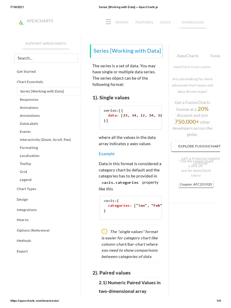 Series Working With Data Apexcharts Js Pdf Array Data Structure Chart