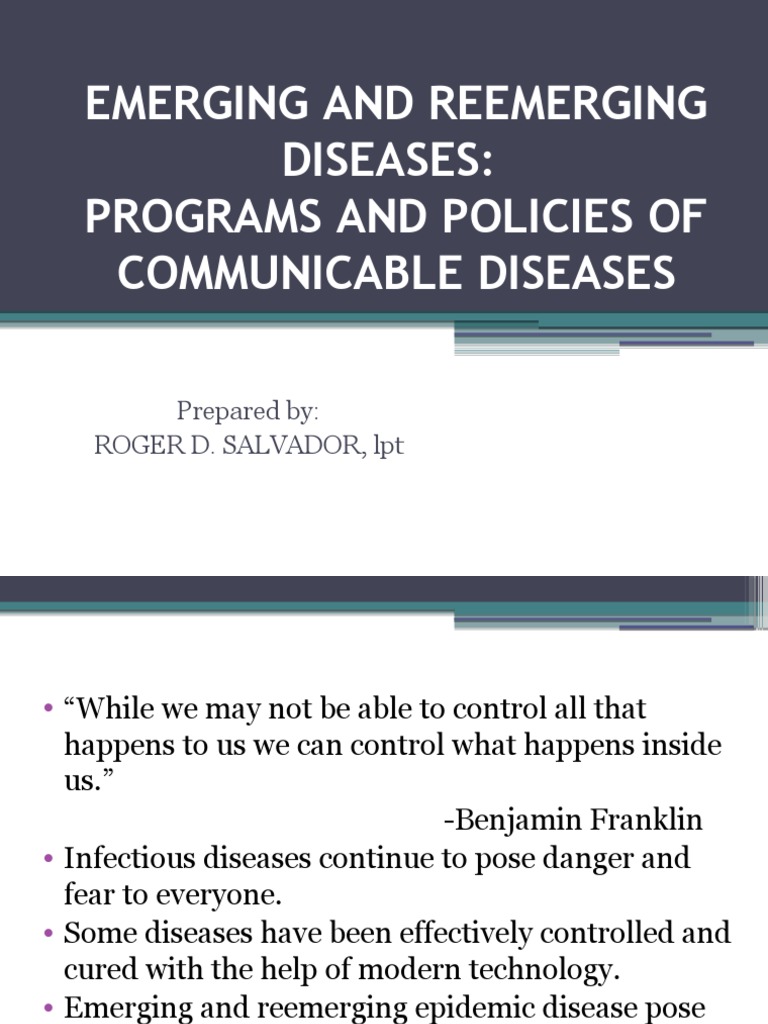 EMERGING AND REEMERGING DISEASES-GRADE VIII (Health) | PDF