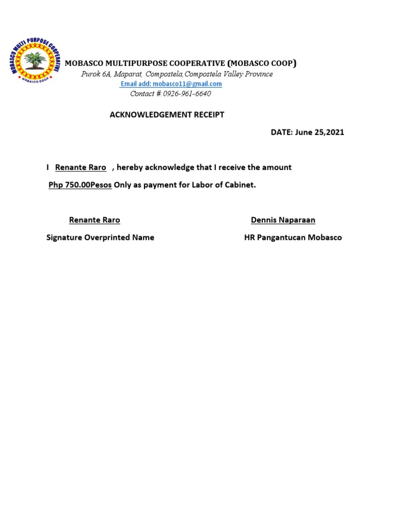 Mobasco Multipurpose Cooperative (Mobasco Coop | PDF