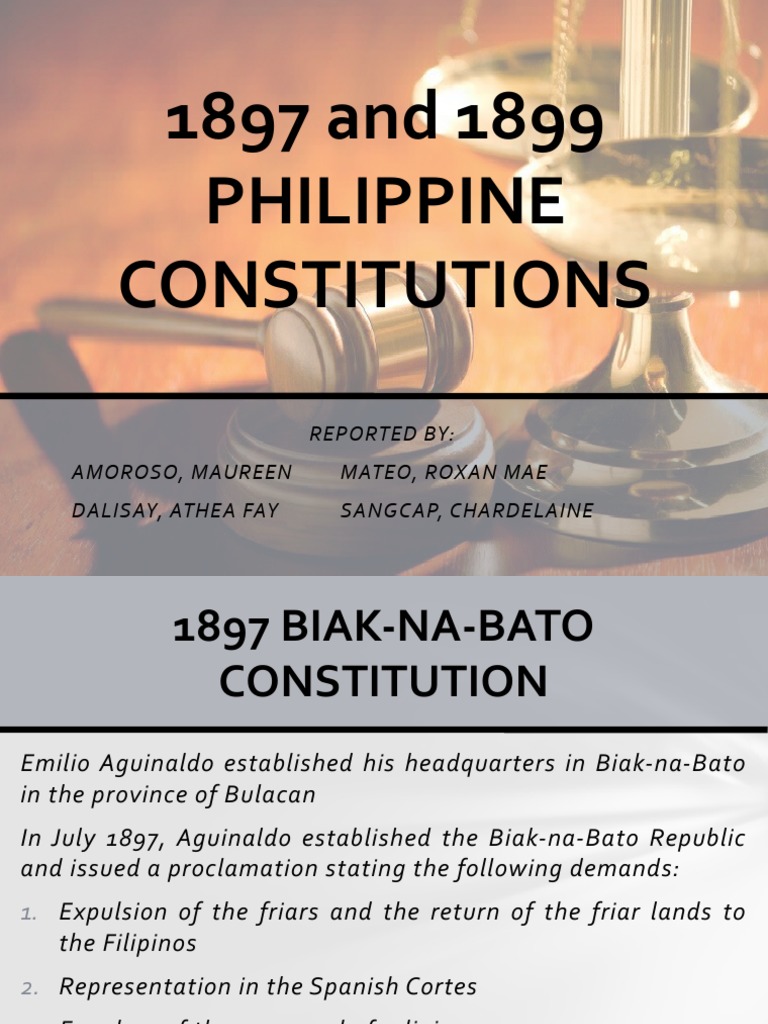 1897 and 1899 PHILIPPINE CONSTITUTIONS | PDF | Constitutional Law ...