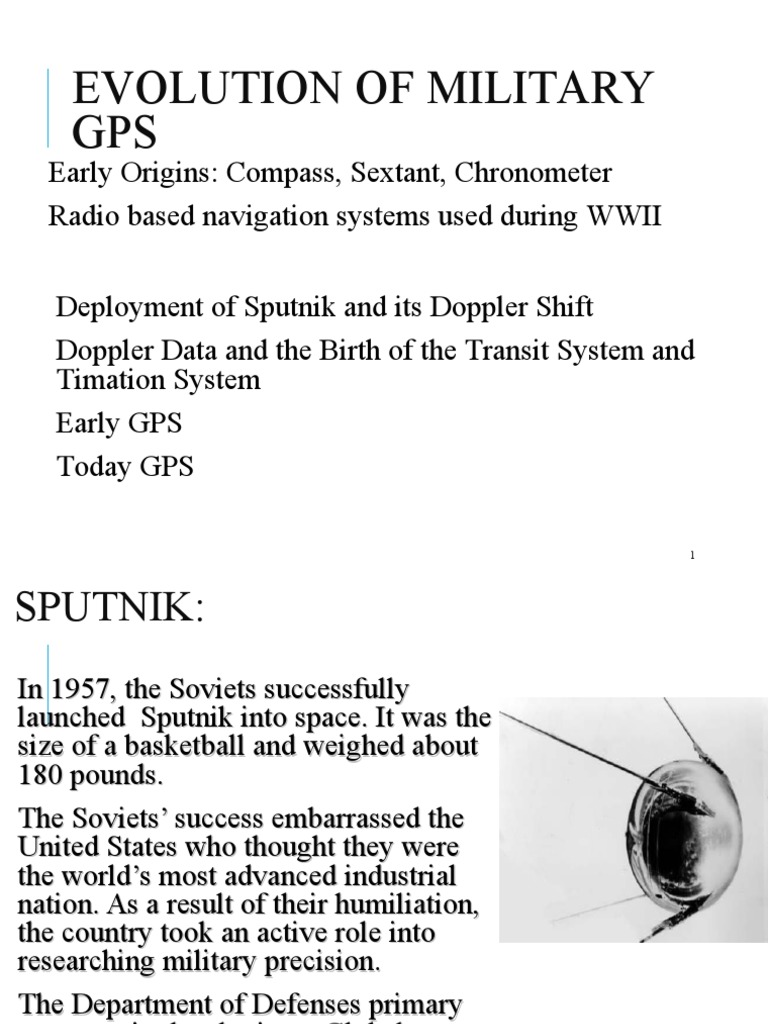 The Evolution of Global Precision Navigation: From Sputnik's Doppler ...