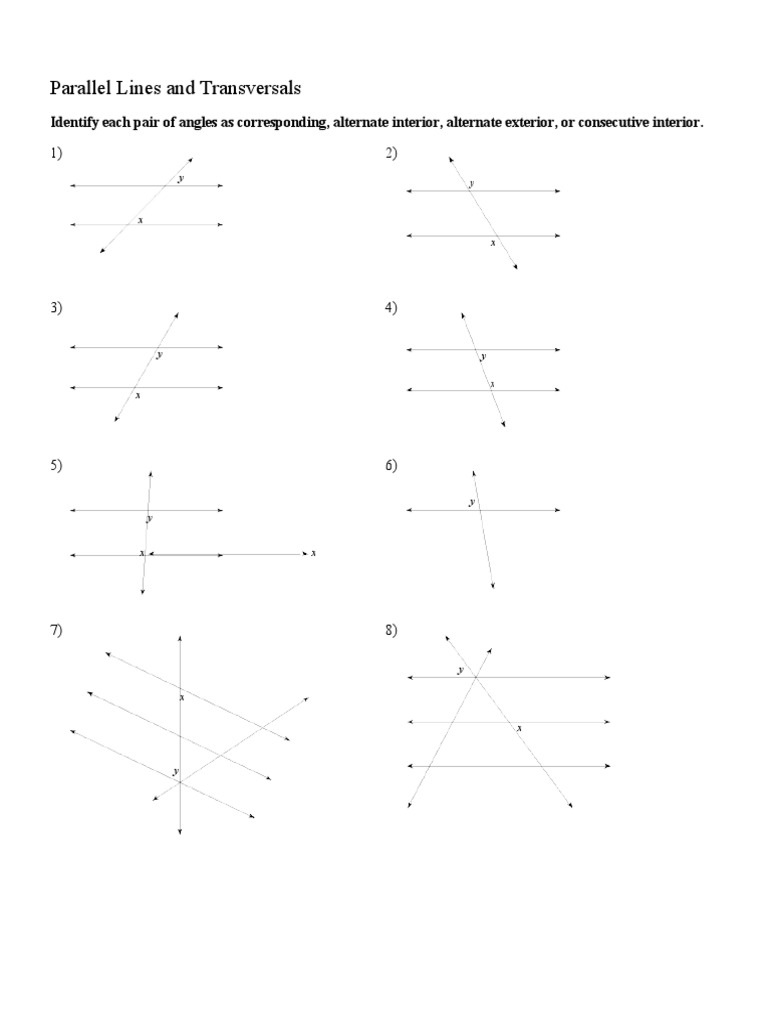 Parallel Lines and Transversals | PDF | Geometry | Elementary Geometry