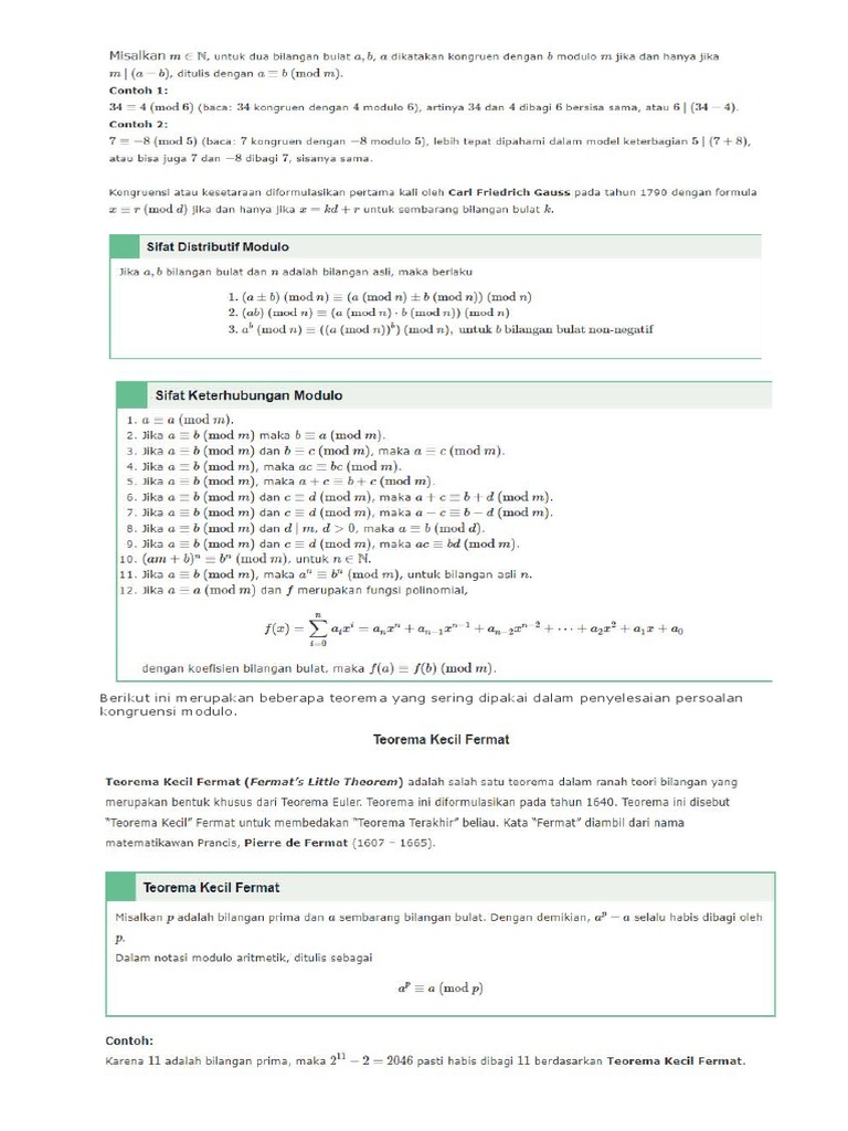 Materi Dan Soal Modulo | PDF