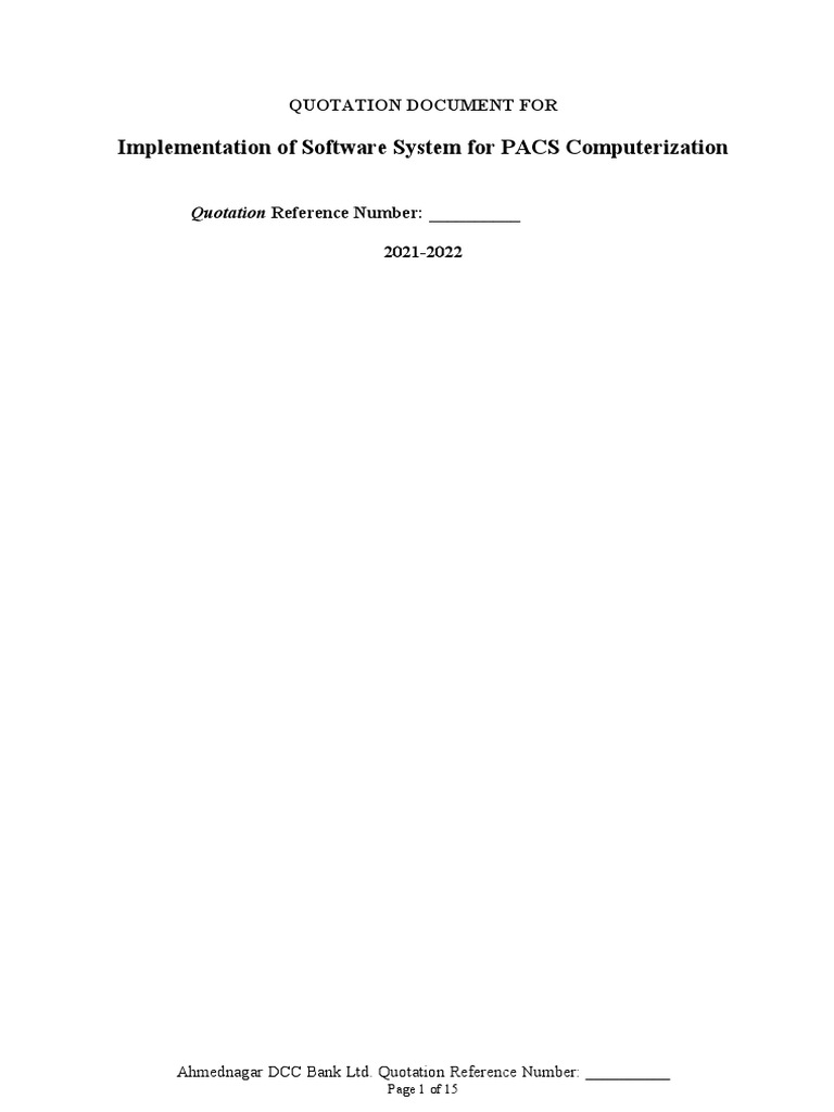 PACS Computerization | PDF | Banks | Interest