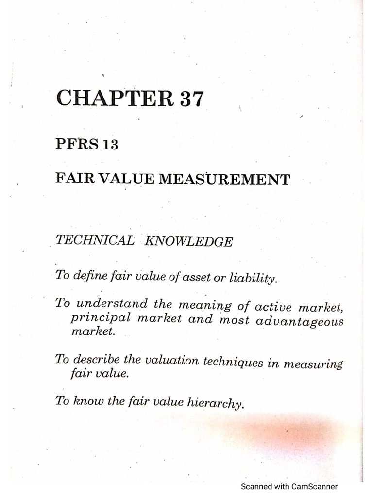 Chapter 37 Fair Value Measurement | PDF