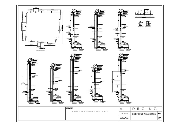 Palwal Project Boundary WALL LAYOUT&DET | PDF
